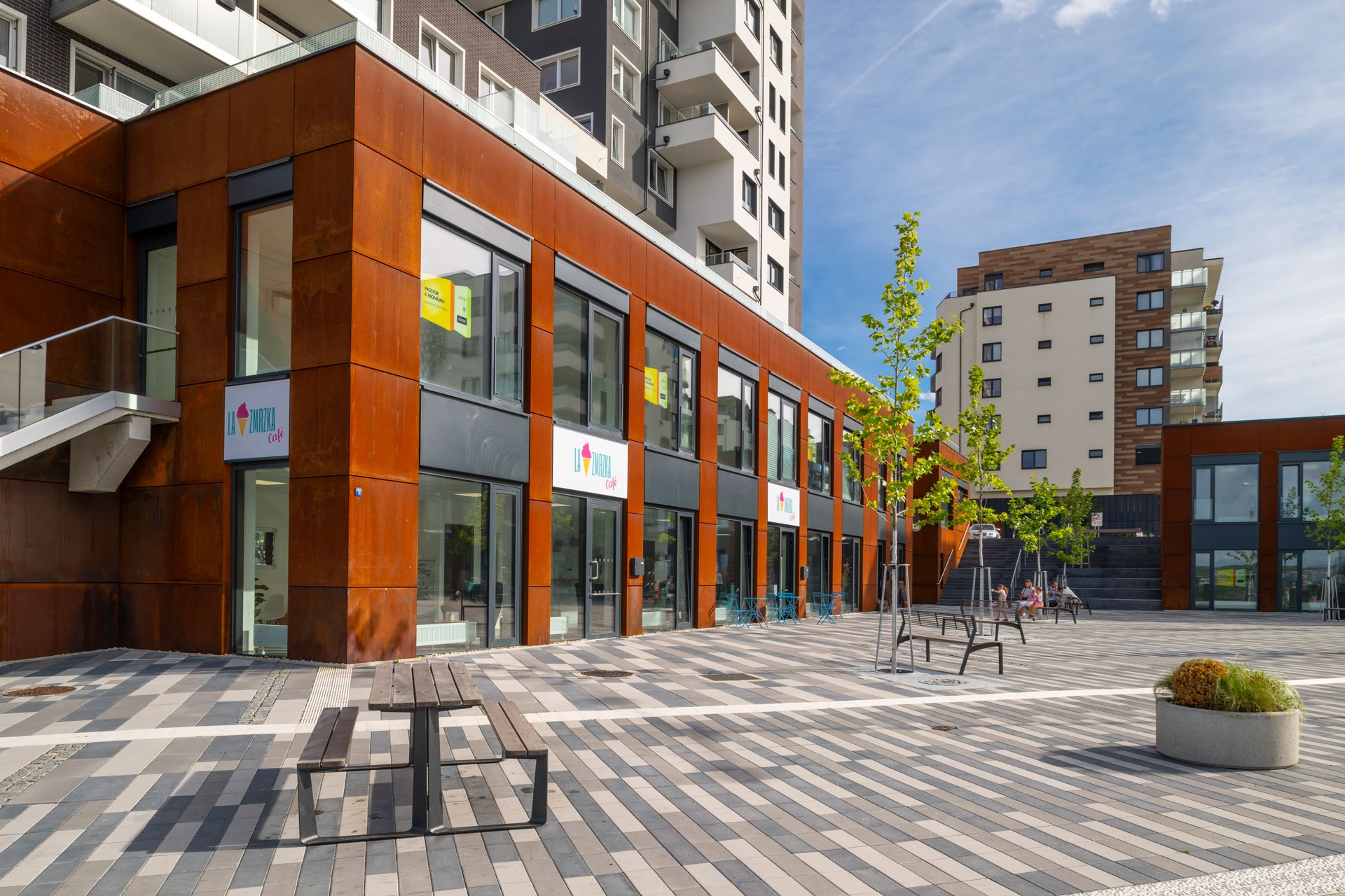 Barrandov - Olga Scheinpflugová square in Prague, Czech republic