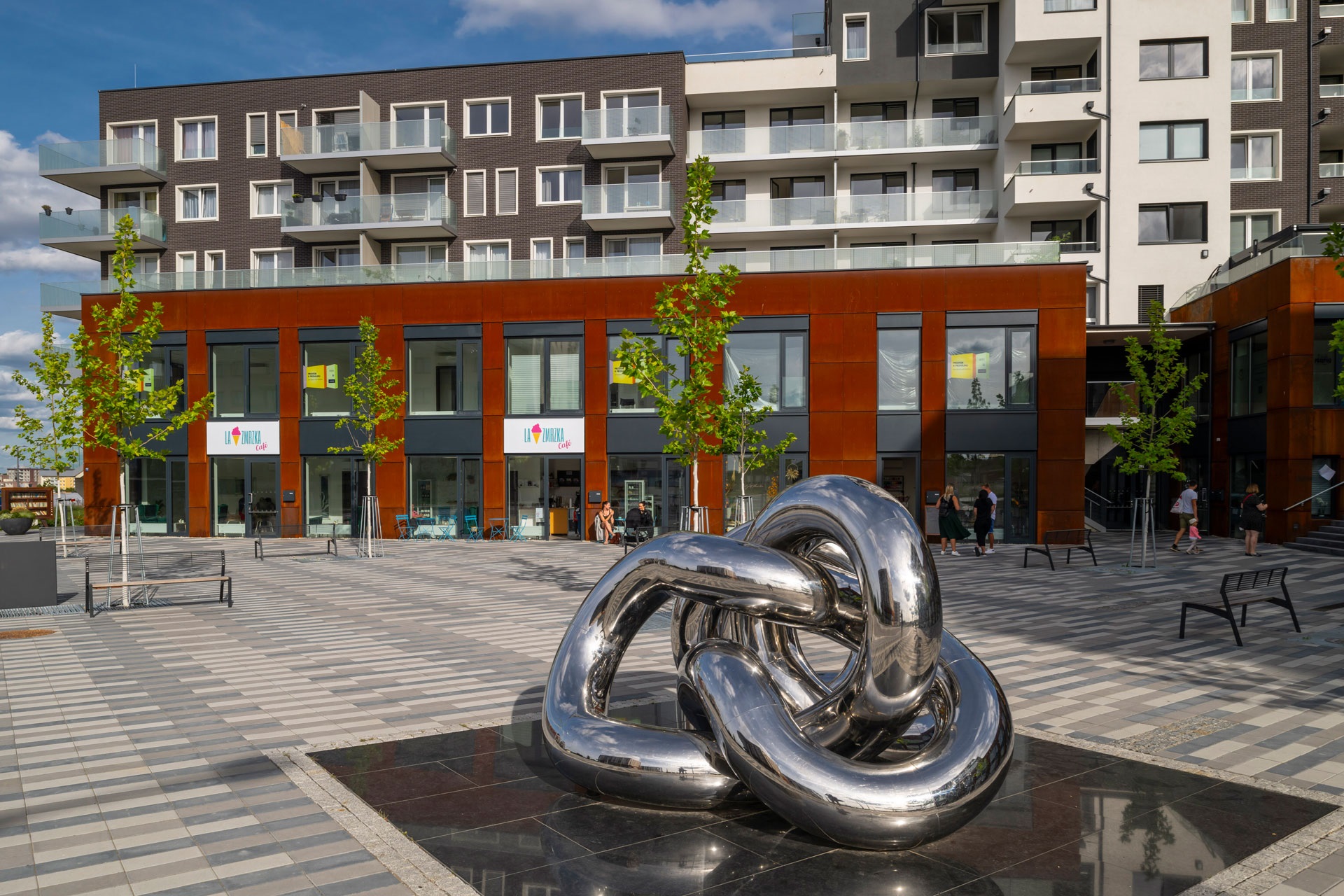 Barrandov - Olga Scheinpflugová square in Prague, Czech republic