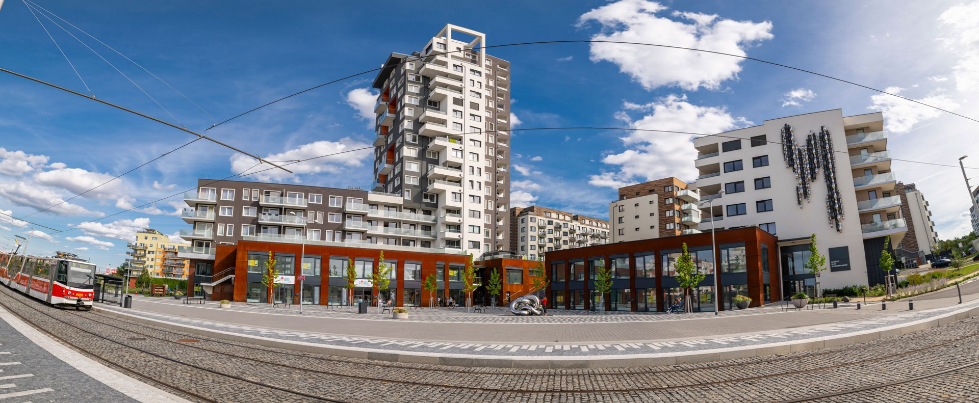 Barrandov - Olga Scheinpflugová square in Prague, Czech republic