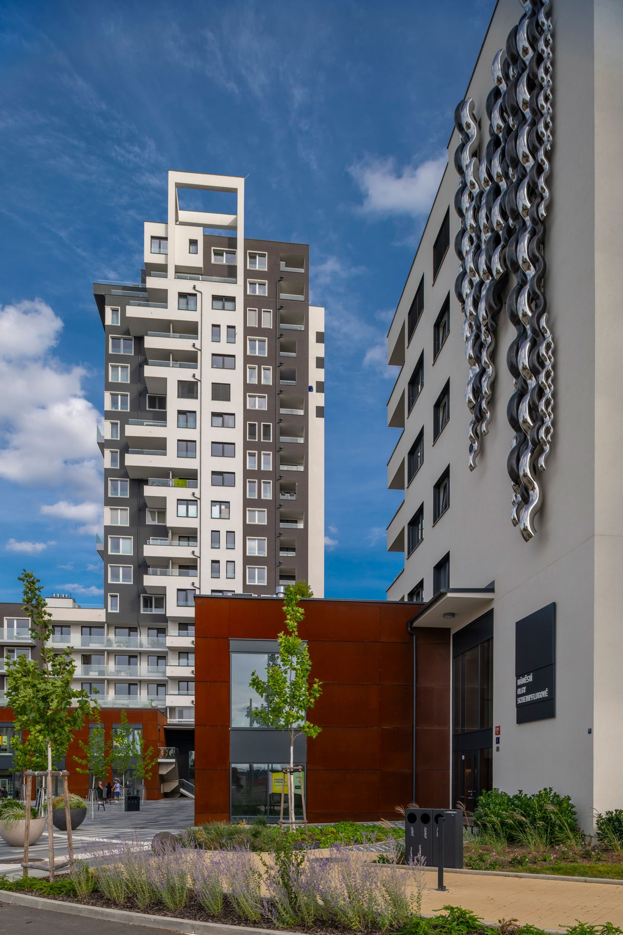 Barrandov - Olga Scheinpflugová square in Prague, Czech republic