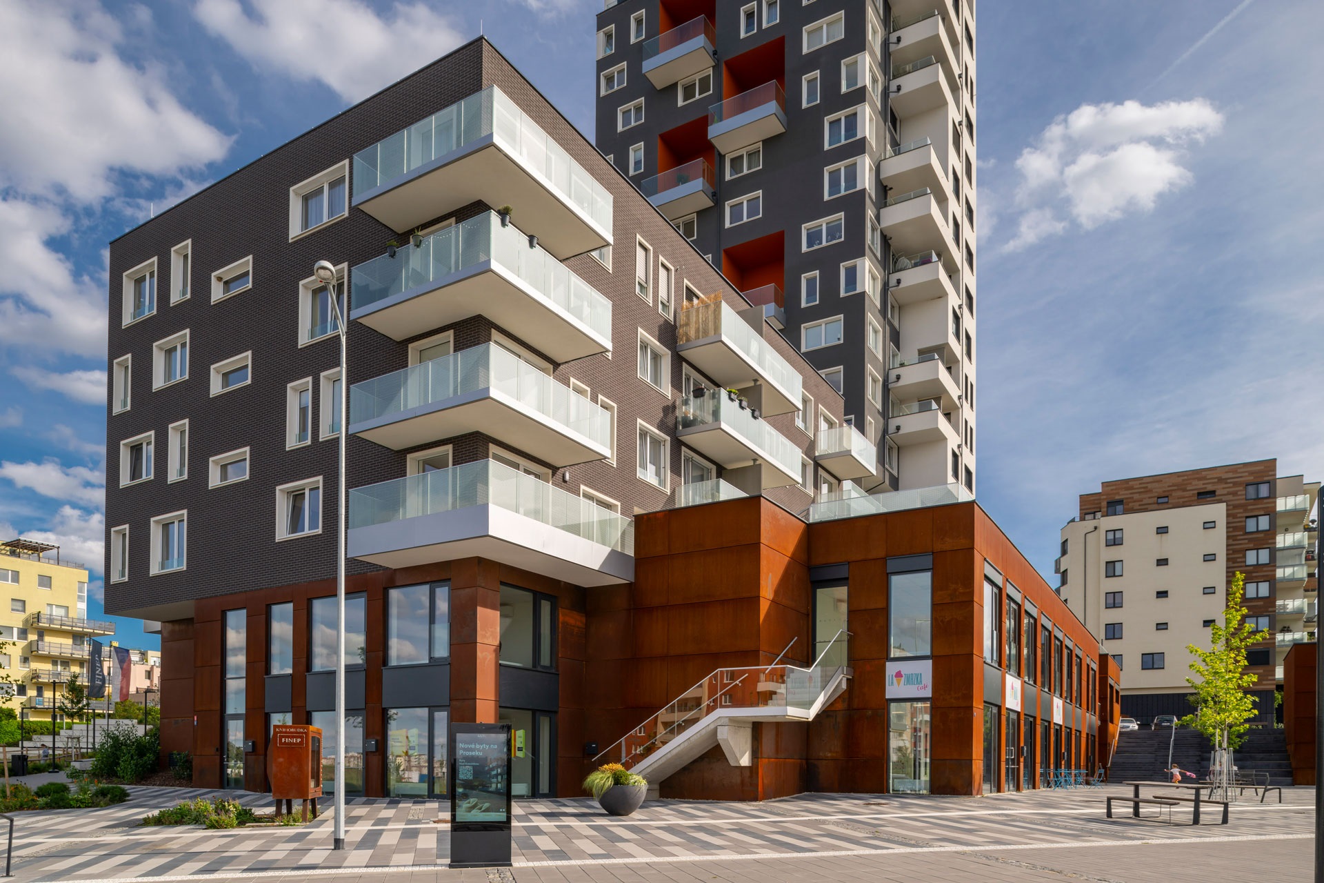 Barrandov - Olga Scheinpflugová square in Prague, Czech republic