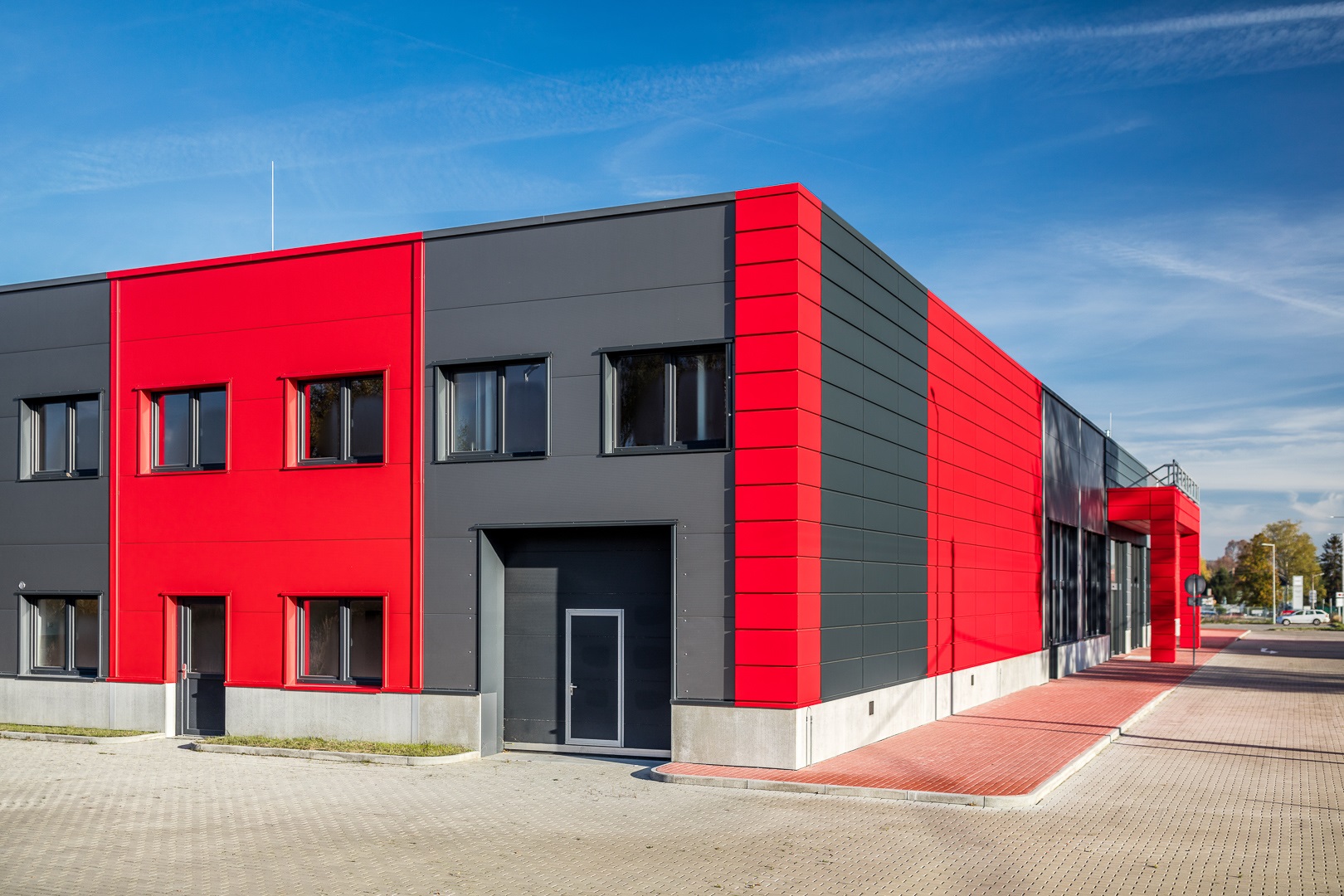 Shopping mall in Jiříkov, Czech Republic