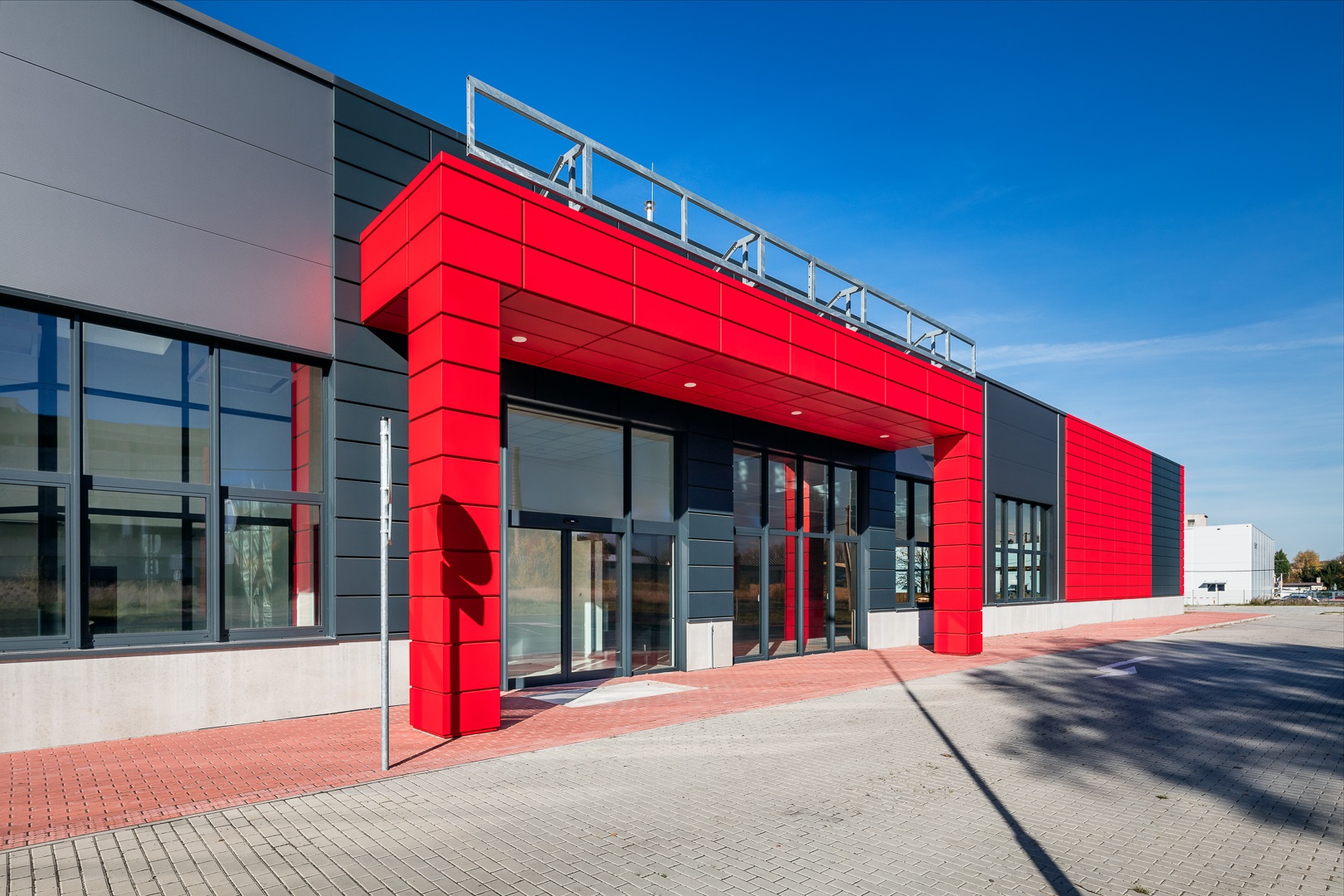 Shopping mall in Jiříkov, Czech Republic