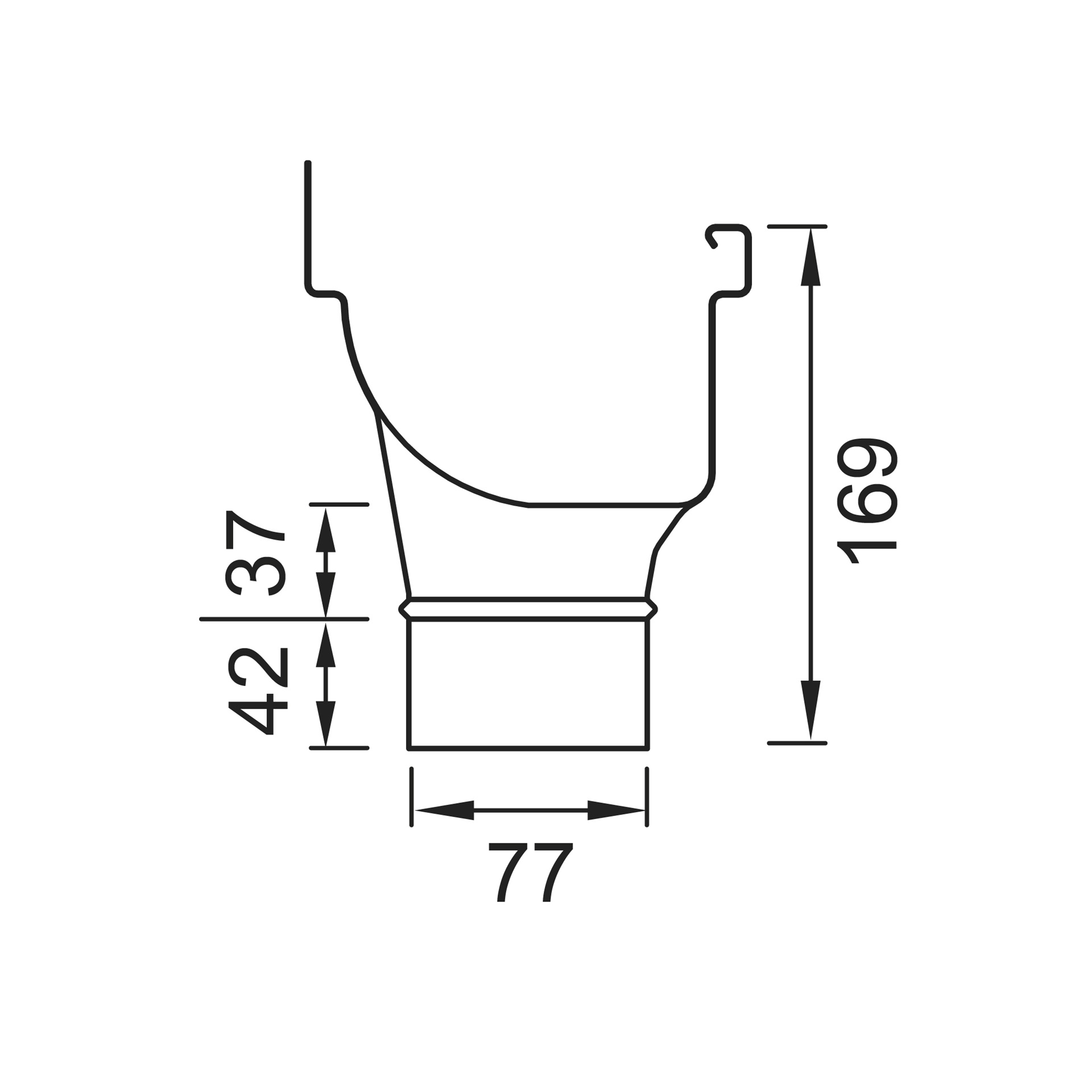Водоприймач під квадратну трубу